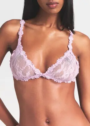 SKIMS Stretch-lace Triangle Bralette - Light Pink