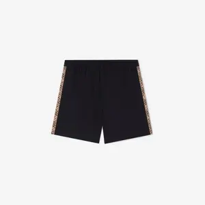 Burberry Check Trim Swim Shorts - Black