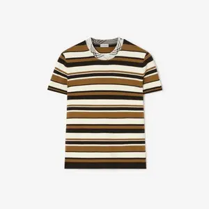Burberry Striped Wool Blend T-shirt - Brown