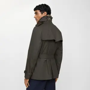 Burberry Extra-short Tropical Gabardine Kensington Trench Coat - Grey Grey