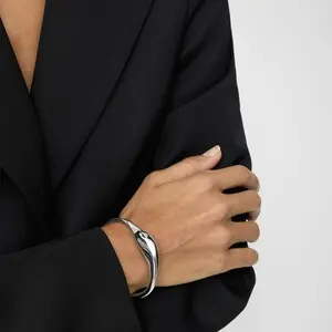 Burberry Duck Cuff In Palladium-plated Brass