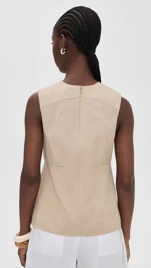 Vince Crew Neck Paneled Top - Wheatstone