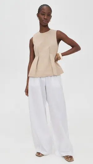 Vince Crew Neck Paneled Top - Wheatstone
