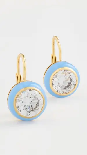 HART Enamel Bezel Drop Earrings