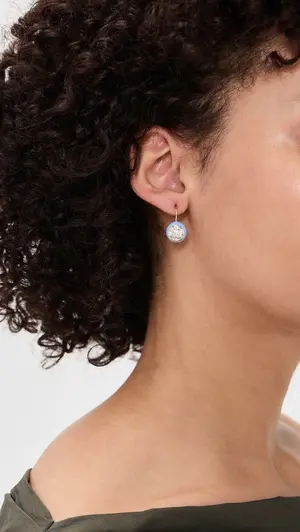 HART Enamel Bezel Drop Earrings