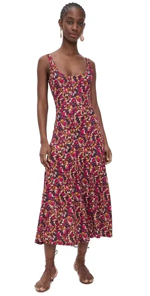Ulla Johnson Yasna Jersey Floral Print Midi Dress