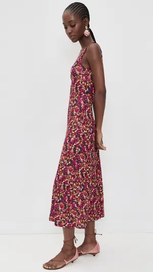 Ulla Johnson Yasna Jersey Floral Print Midi Dress