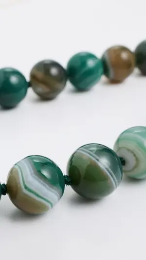 Madewell Oversized Stone Bead Choker Necklace - Alpine