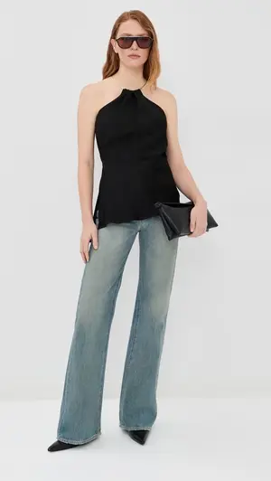 Victoria Beckham Chain Detail Halter Neck Cami Top