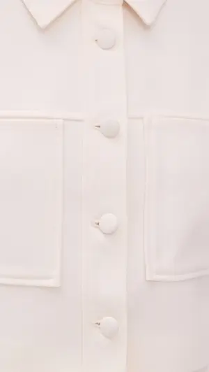 Good American Luxe Suiting Cropped Jacket - Soft Shell
