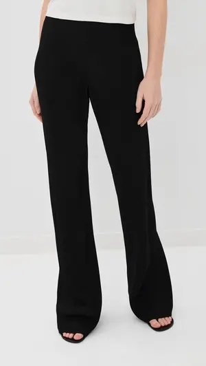 Wardrobe.NYC Crepe Bias Cut Trousers - Black