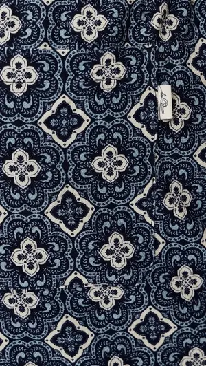 LES DEUX Harry Arabesque Print Shorts - Blue Fog