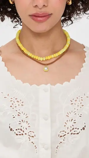 HART Enamel Bezel Cord Necklace