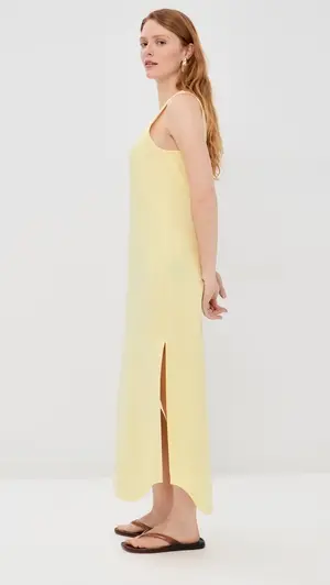 Wardrobe.NYC Matte Tank Dress - Lemon