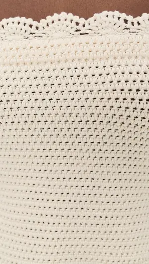 Posse Dylan Crochet Strapless Top