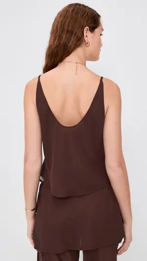 MADISON THE LABEL Anastasia Tank - Choc