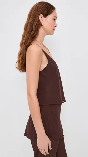 MADISON THE LABEL Anastasia Tank - Choc