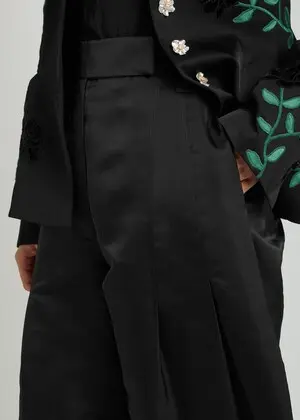 PATRICK MCDOWELL Alexandra Wide-leg Silk Trousers