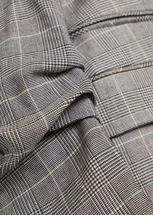 Veronica Beard Battista Checked Linen-blend Blazer - Black