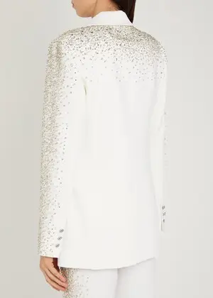 Alice + Olivia Crystal-embellished Crepe Blazer