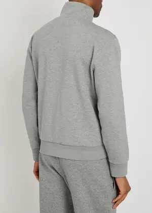 BOSS Melange Cotton-blend Sweatshirt - Light Grey
