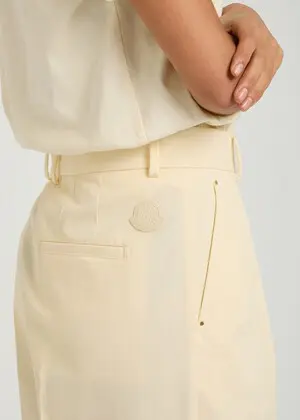 Moncler Straight-leg Cotton-poplin Trousers - Beige