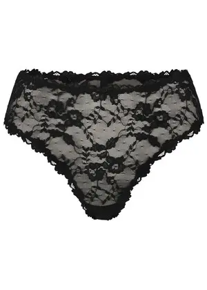 SKIMS Stretch-lace Briefs - Dark Grey