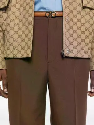 Gucci Pressed-crease Button Trousers