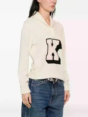 Kenzo Initial Shawl-collared Polo Shirt