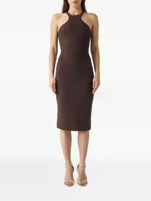 Elisabetta Franchi Halterneck Midi Dress
