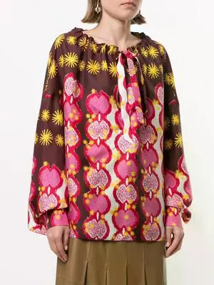 TOD'S Patterned Silk Blouse