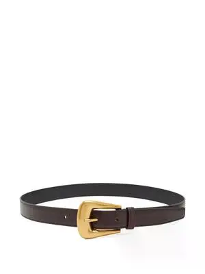 Saint Laurent Folk Buckle Belt - Brown