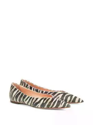 Agl Zebra Pattern Point-toe Flats