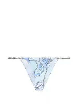 Emilio Pucci Orchidee-print Bikini Bottom - Blue