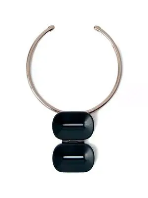 Max Mara Cuff Bracelet With Pendant - Silver