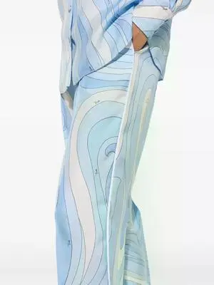 Emilio Pucci Marmo-print Silk Pants