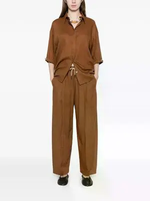 Herno Elasticated Sleeves Shirt - Brown