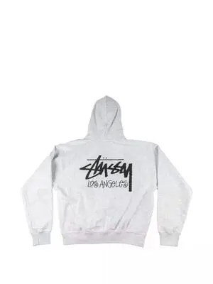StÜssy Logo-print Hoodie - Grey