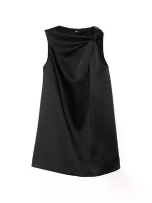 ELEH Knot-detail Mini Dress - Black
