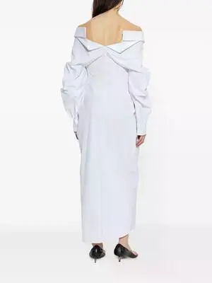 Givenchy Draped Poplin Off-the-shoulder Dress
