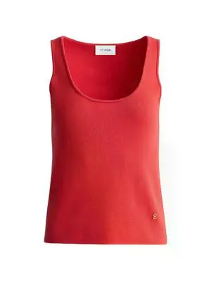 St. John Logo Detail Tank Top - Red