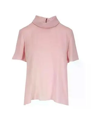 Valentino Garavani High-neck Short-sleeve Blouse - Pink