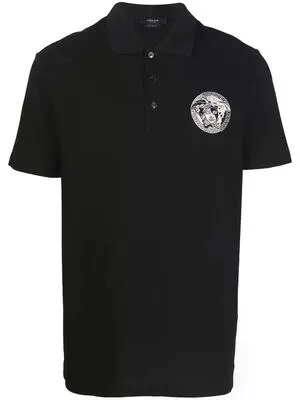 Versace Medusa-embroidered Polo Shirt
