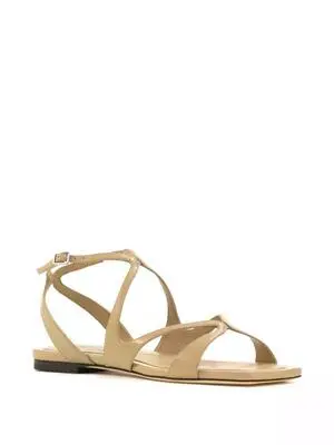 JIMMY CHOO Ayla Strappy Flat Sandals - Neutrals