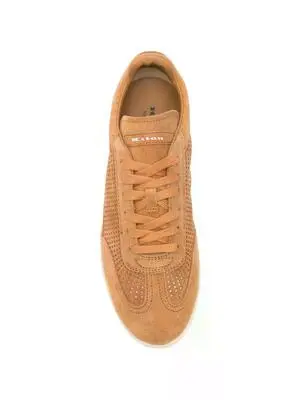Kiton Perforated Leather Sneakers - Neutrals