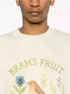 BRAM’S FRUIT Floral-bird-print T-shirt
