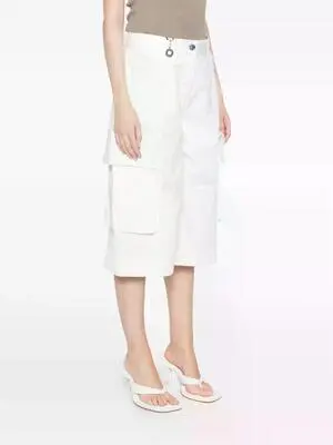 Pinko Albareto Garment-dyed Cotton Gabardine Cargo Bermuda Shorts