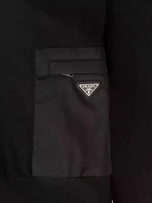 Prada Triangle Logo Pocket Sweatshirt