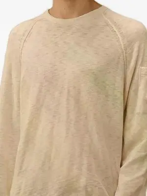 C.P. COMPANY Crew-neck Lens Raglan Sweater - Neutrals