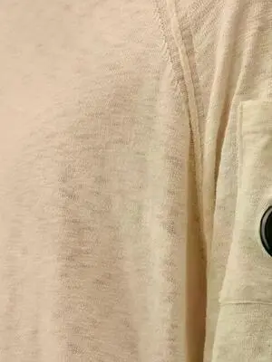 C.P. COMPANY Crew-neck Lens Raglan Sweater - Neutrals